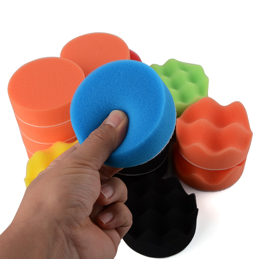 19 Pcs 3" Sponge Polishing Pad Bevel Edge Abrasive... – Vicedeal