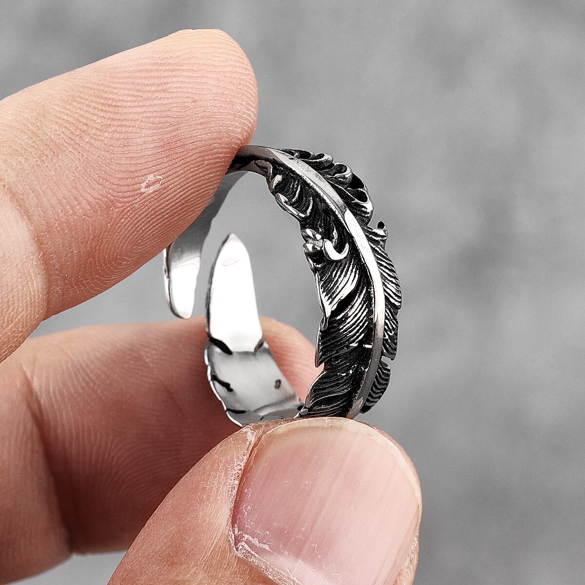 Trendy Veer Eenvoudige Rvs Heren Ringen Punk Retro... – Grandado