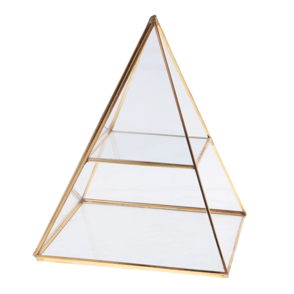 Pyramid Clear Glass Box Jewellery Display Stand Va... – Grandado