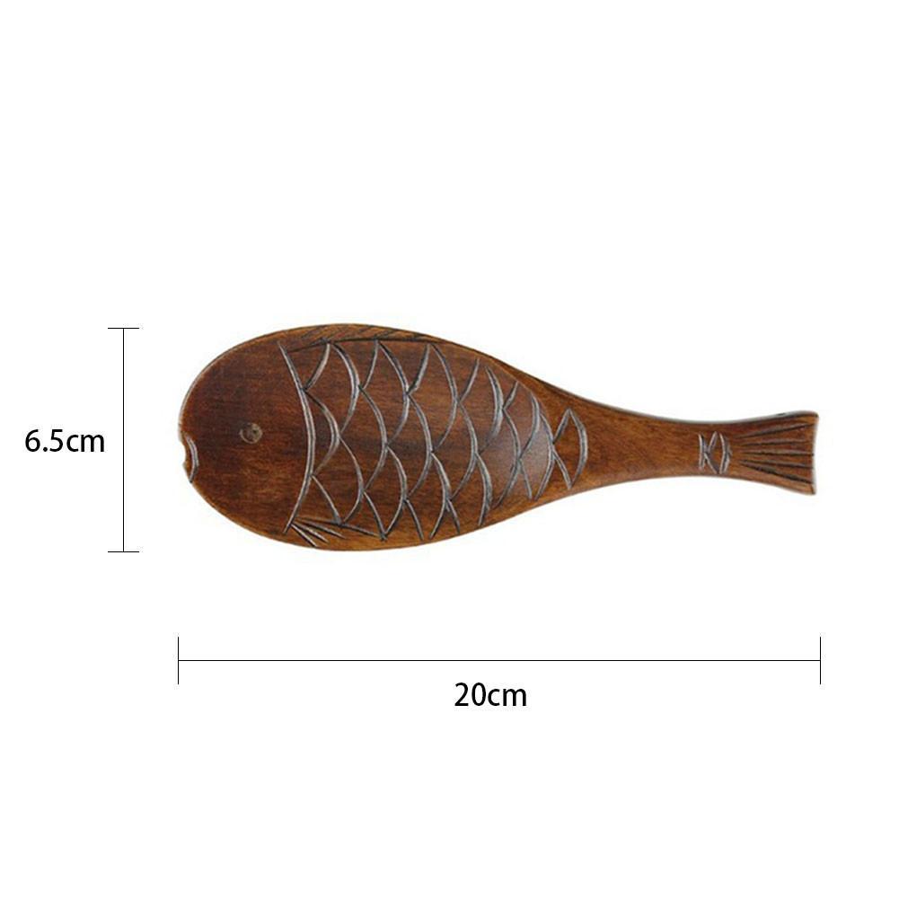 Rice Spoons Fish Shape Non-stick Rice Paddle Woode... – Grandado