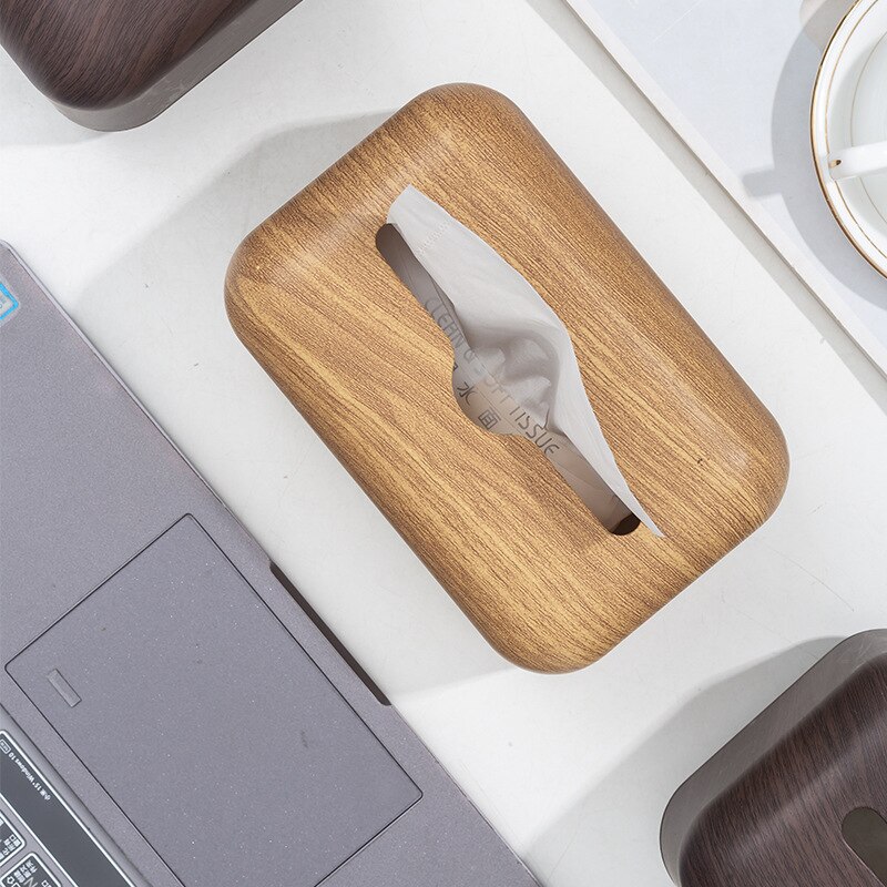 Walnut grain Tissue Holder Household Paper Towel S... – Grandado