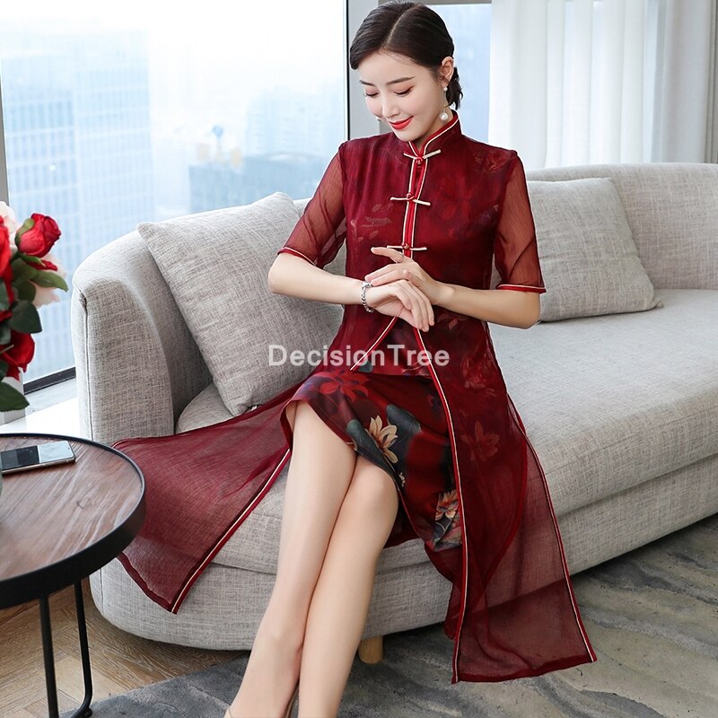 cheongsam dress lace wedding qipao women tradition... – Vicedeal