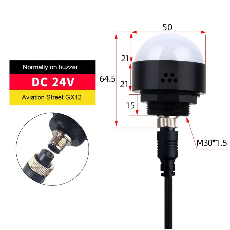 LED MINI Tricolor Warning Light 3W 24V Waterproof ... – Grandado