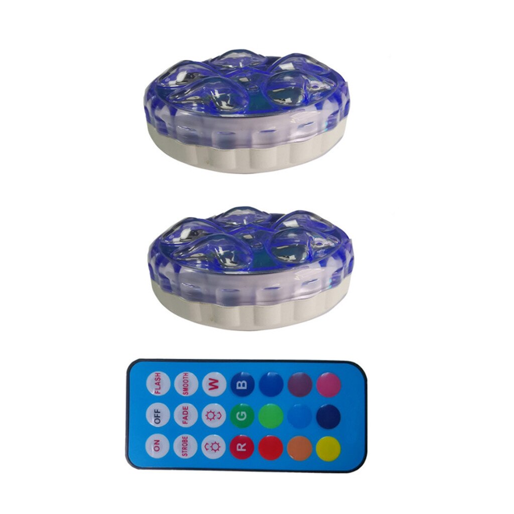 2 Stuks Rgb Submersible Licht Onderwater Led Nacht... – Vicedeal