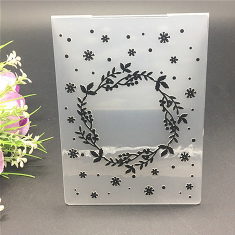 Wreath Leaves Plastic Embossing Folder For Scrapbo... – Vicedeal