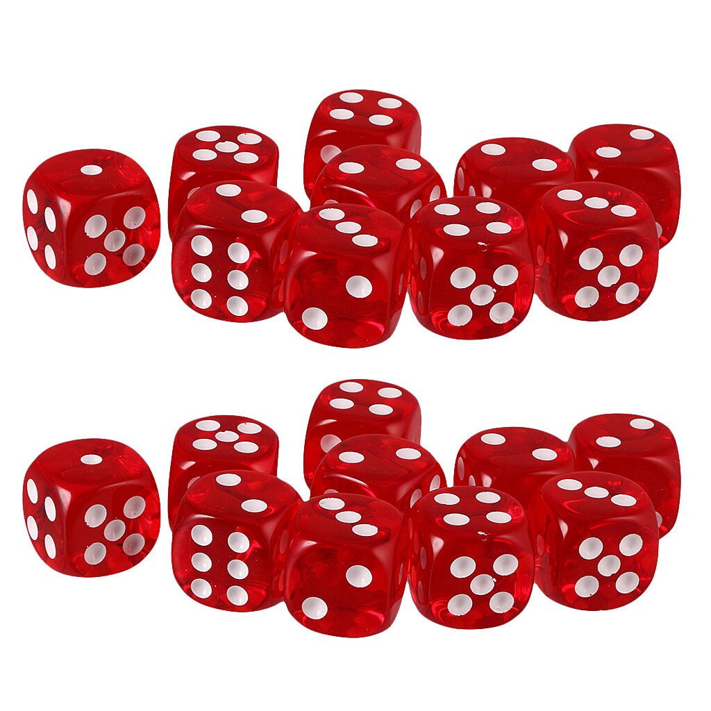 20x Red Six Sided D6 Dice for Playing D&D RPG Boar... – Grandado