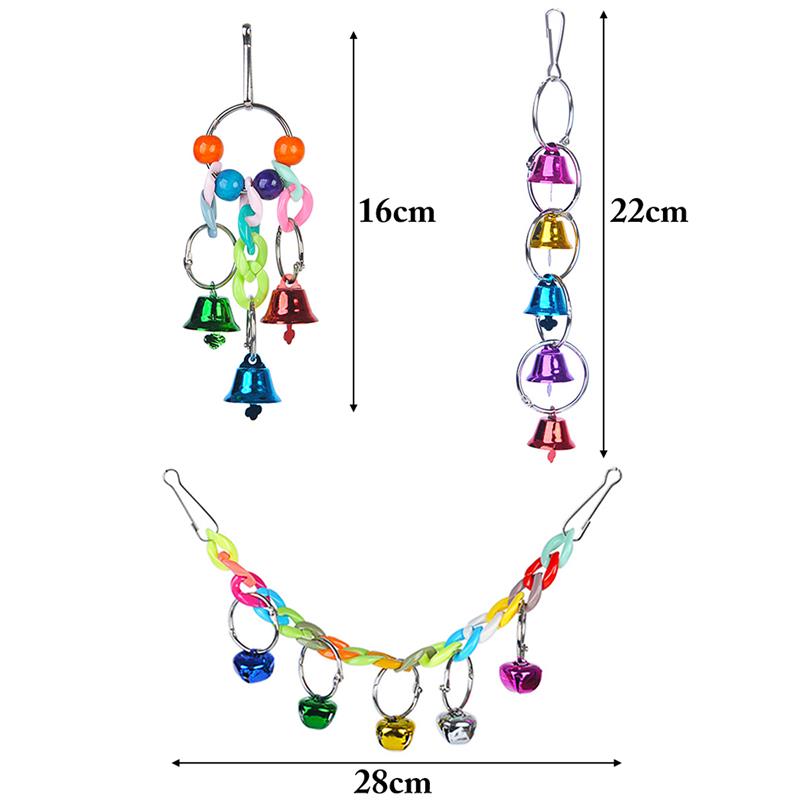 Dorakitten 3 Stks/set Papegaai Bell Speelgoed Kleu... – Vicedeal