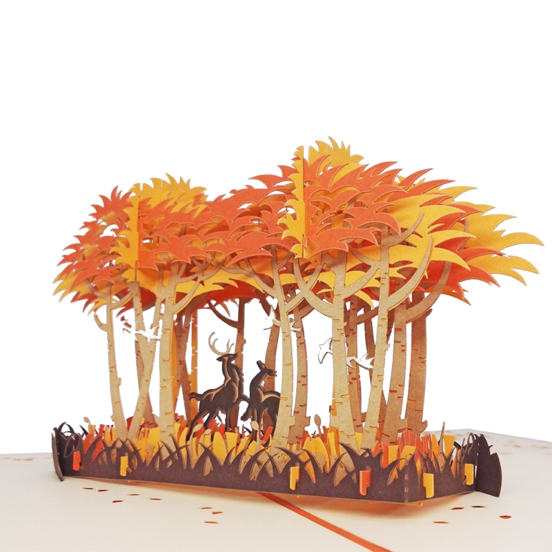 AIT Card DEER IN FOREST 3D Foldable Pop-Up Greetin... – Vicedeal