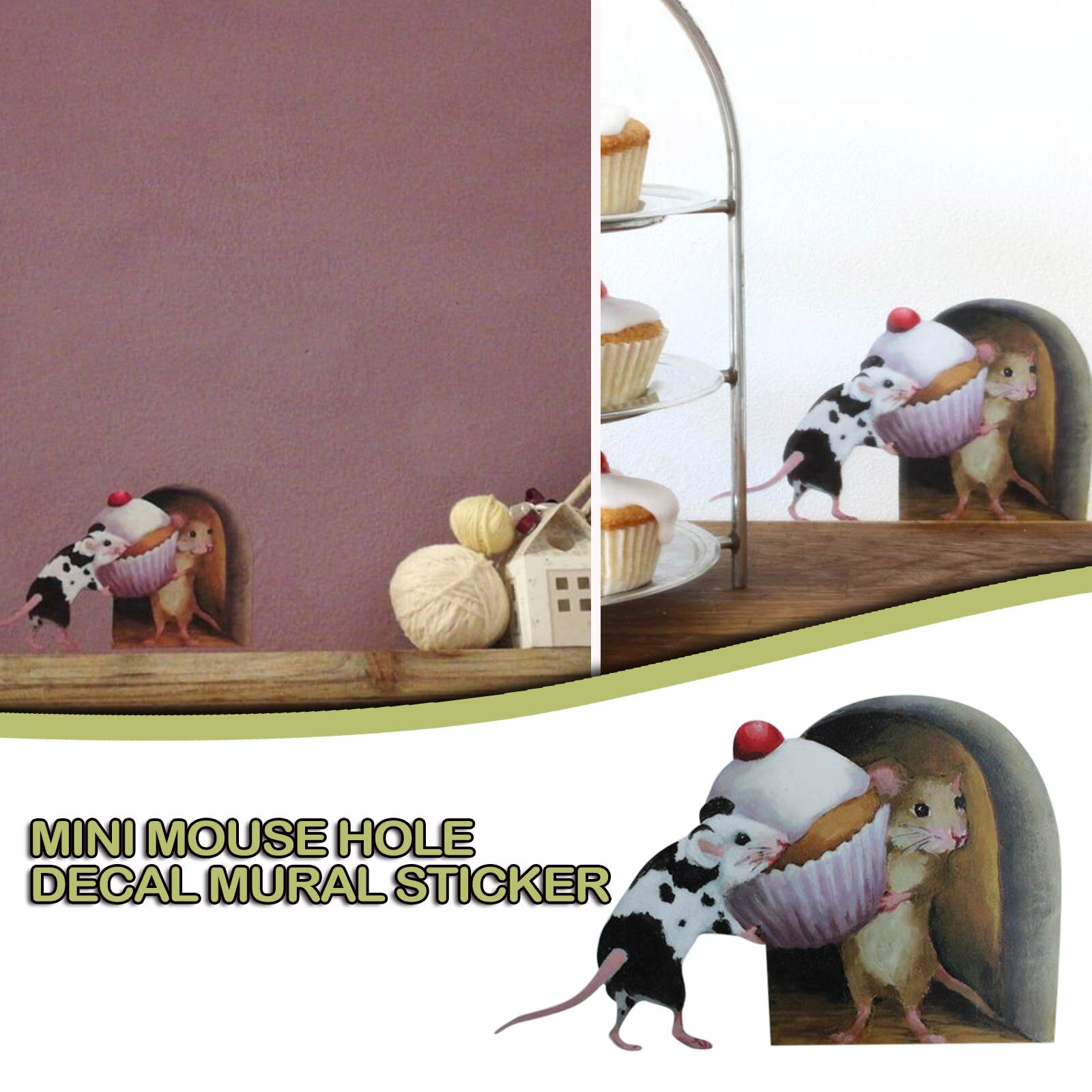 25 # Leuke Muis Stereo Muur Sticker Home Decoratie... – Grandado