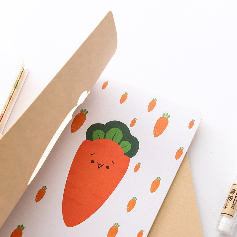 openwork carrot car line students A5 notebook kraf... – Grandado