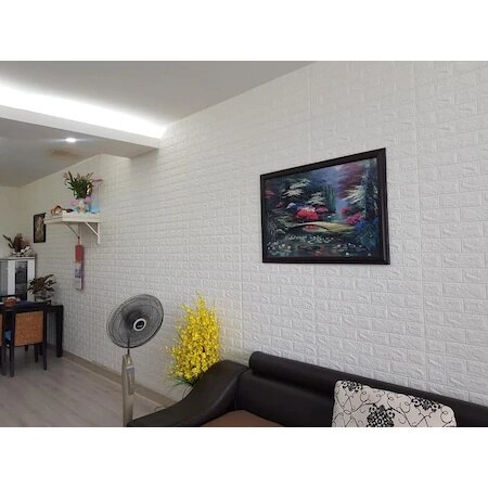Self-Adhesive 65mm White Flexible Sponge Brick Wal... – Grandado