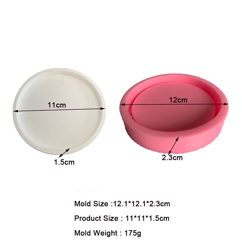 Zement Gips Runde Silikon Topf Form DIY Beton Blum... – Vicedeal