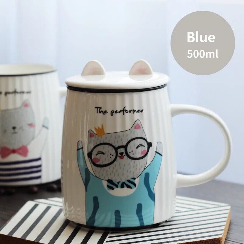 HOMIE lovely Cat animal Cup Coffee Mug Large 500ml... – Grandado