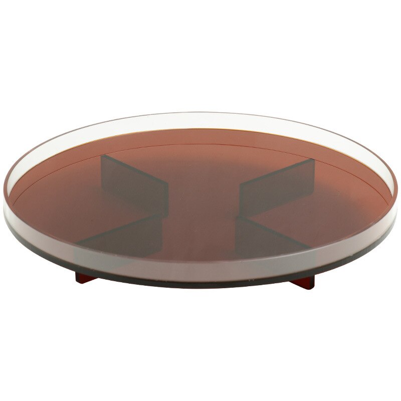 Nordic Acrylic Round Tray Amber Tea Tray Living Ro... – Grandado