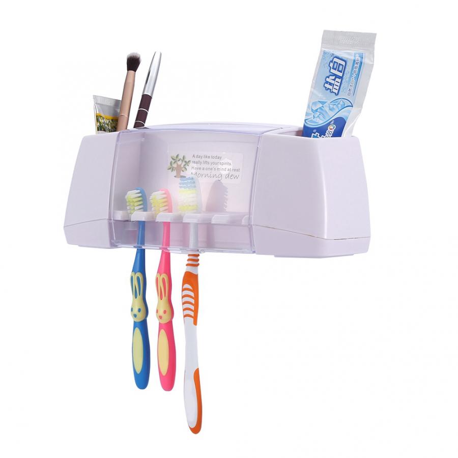 Plastic Toothbrush Toothpaste Holder Wall Mount St... – Grandado