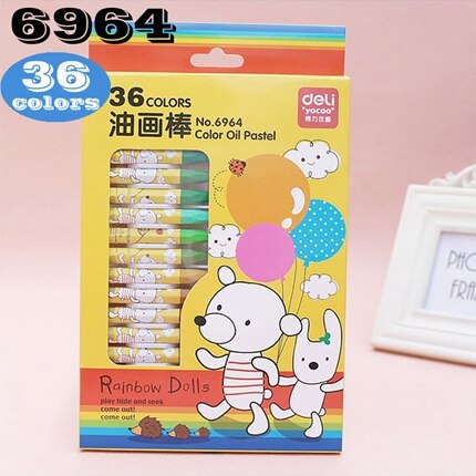 Deli color oil pastels color painting sticks color... – Vicedeal
