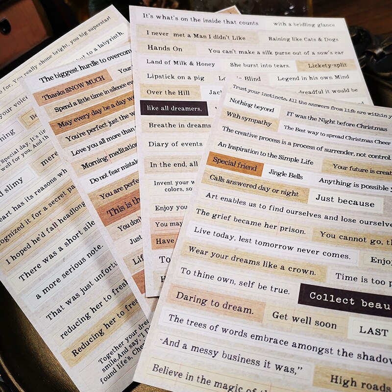 Panalisacraft 3 styels of Vintage sentiment Words ... – Grandado