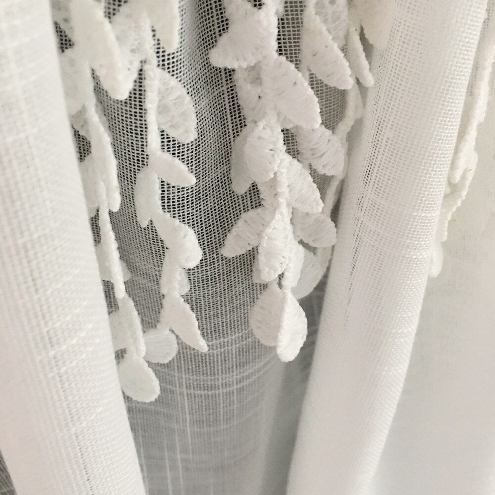 White Short Curtain Sheer Tulle For Window Display... – Grandado