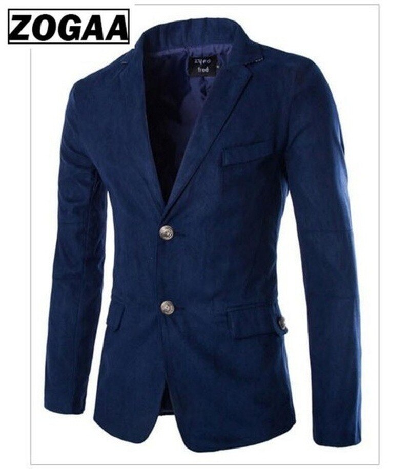 ZOOGAA Solid Blazer Mens Single-breasted Slim Fit ... – Vicedeal