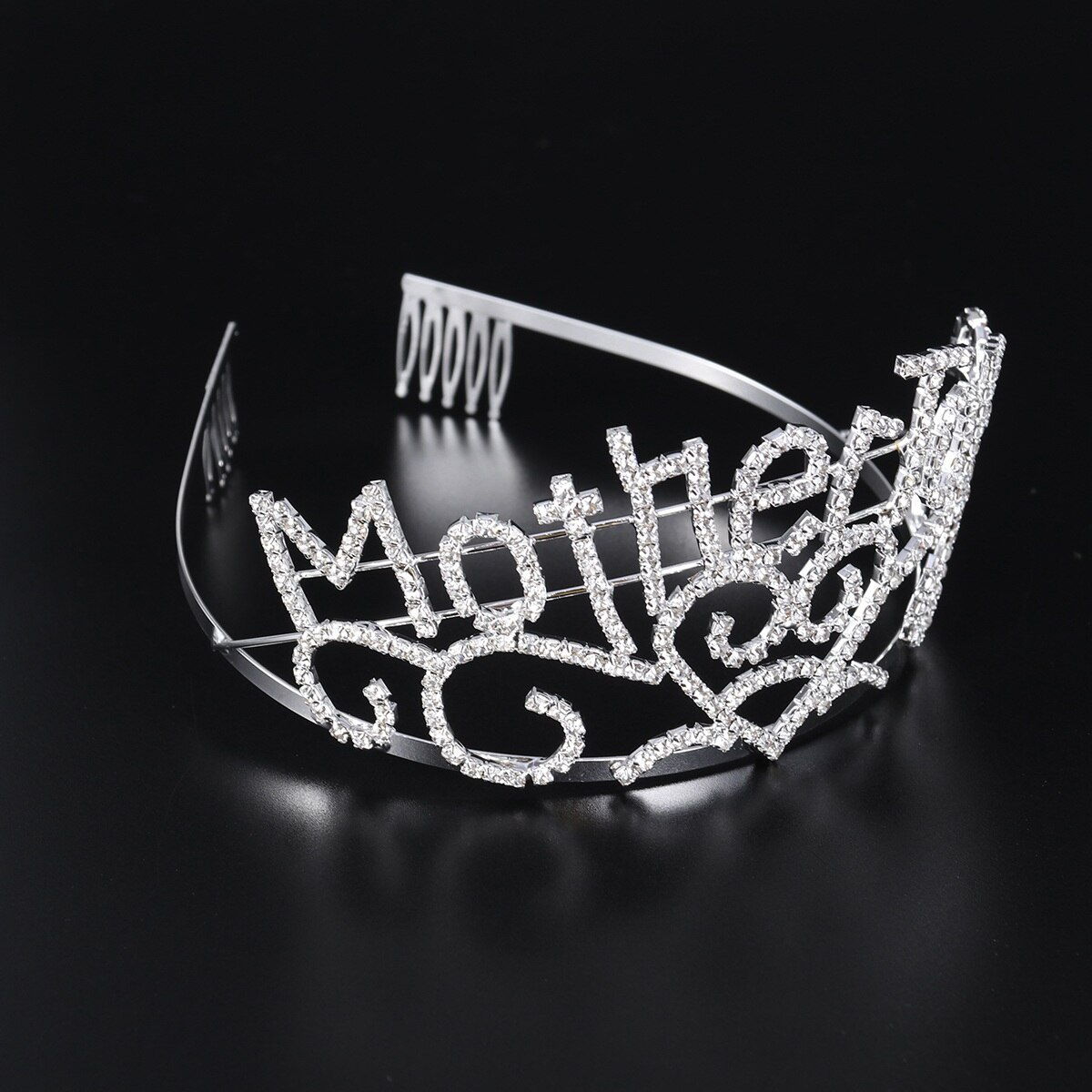 Metal Mother To Be Silver Tiara Hearts Crown With ... – Vicedeal