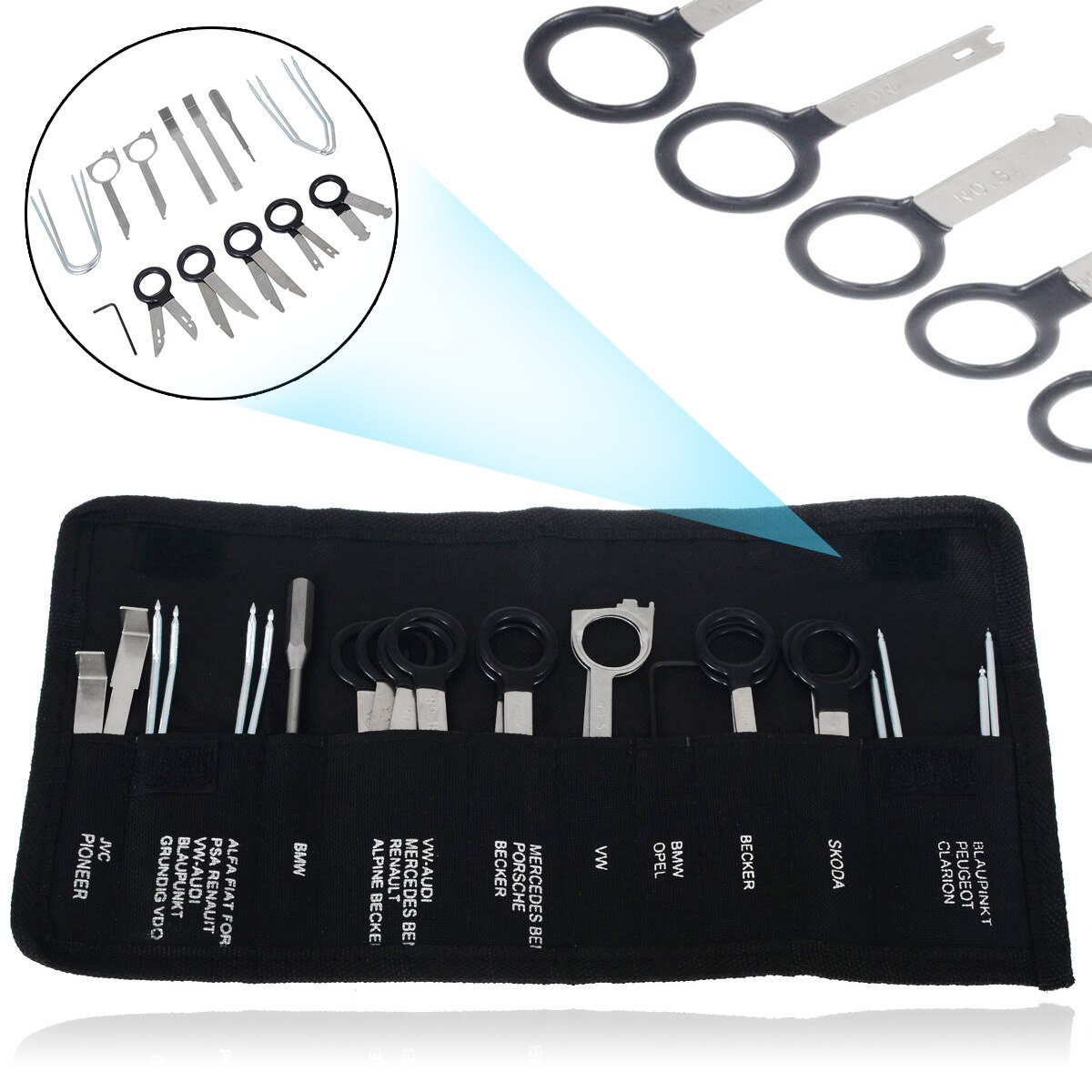 20pcs Car Radio Terminal Removal Key Tool Kit Door... – Grandado