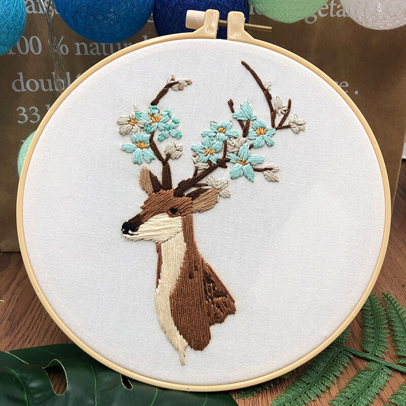 Sika Deer Cross Stitch Painting Kits Diy Embroider... – Grandado