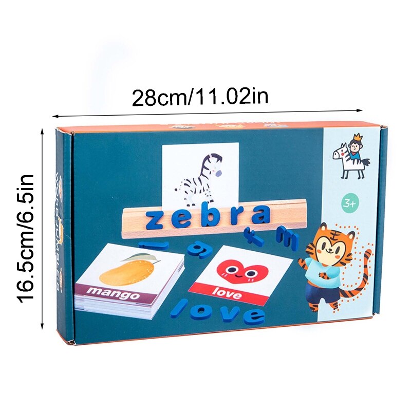 Wooden Letters Matching Cognitive Card Set Double ... – Vicedeal