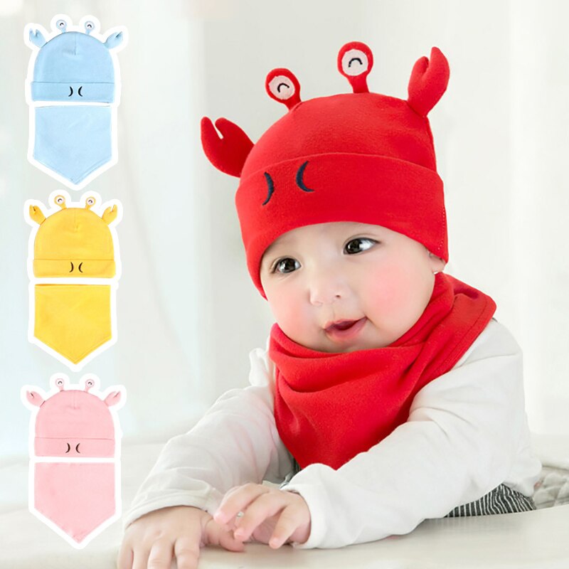Bonito gorro para niños con Baberos color sólido c... – Grandado
