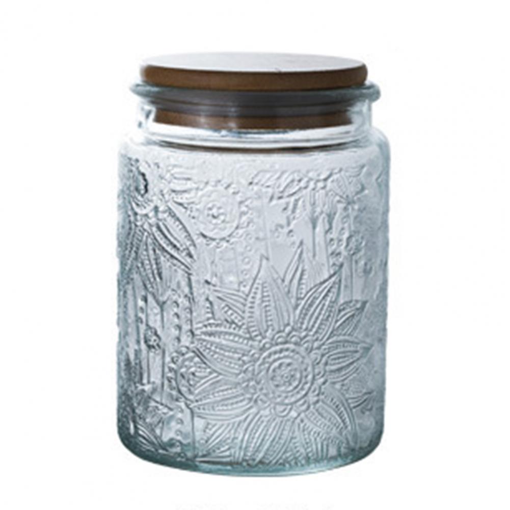 Storage Jar Convenient Solid Color Retro Style Flo... – Grandado