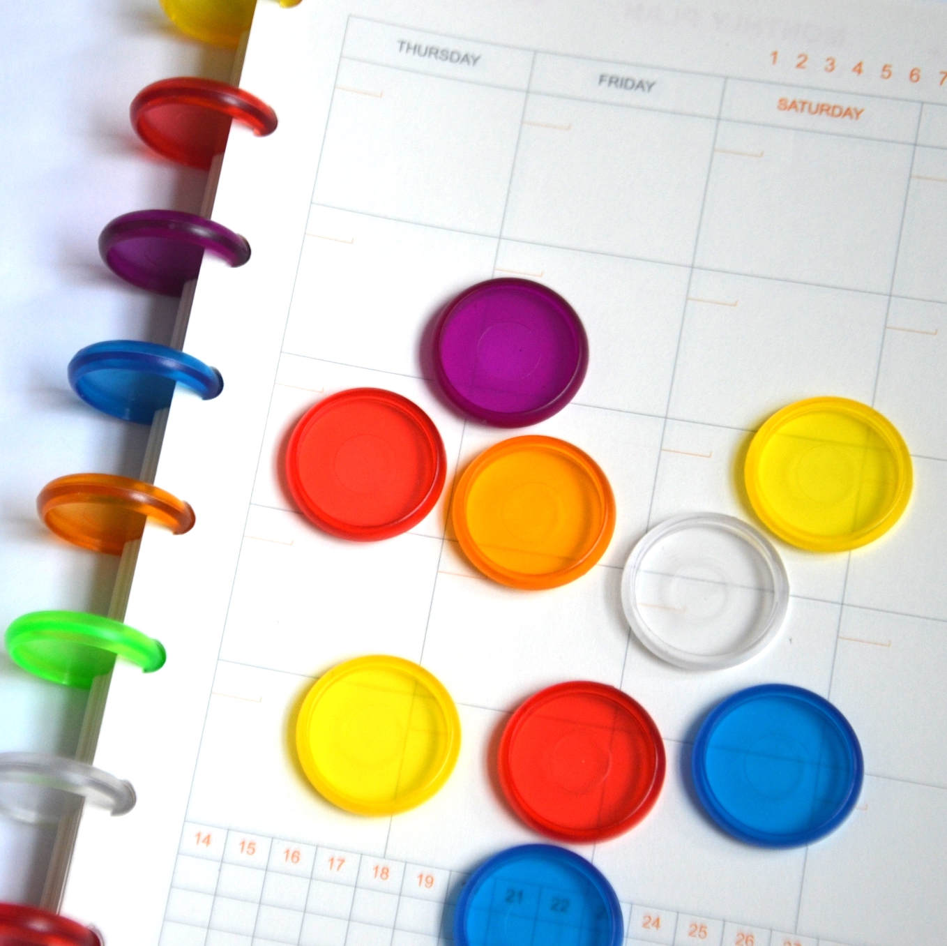 12 Pcs 28 Mm Notebook Disc Kleur Paddestoel Gat Pl... – Grandado