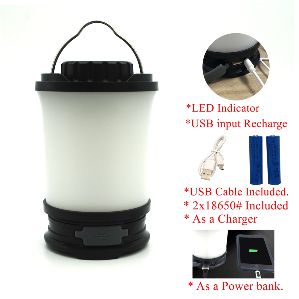 Mingray usb genopladeligt led lys bærbar lanterne ... – Vicedeal