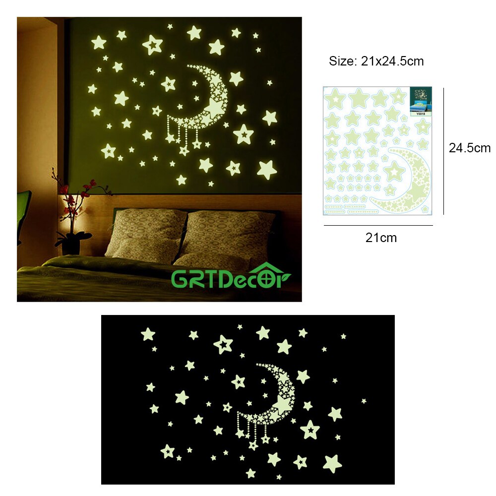 Night Luminous Wall Stickers Funny Glowing Univers... – Grandado