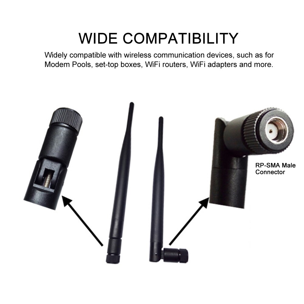 2.4GHz 5dBi WiFi Antenna Aerial Not TV Box w/ RP-S... – Vicedeal