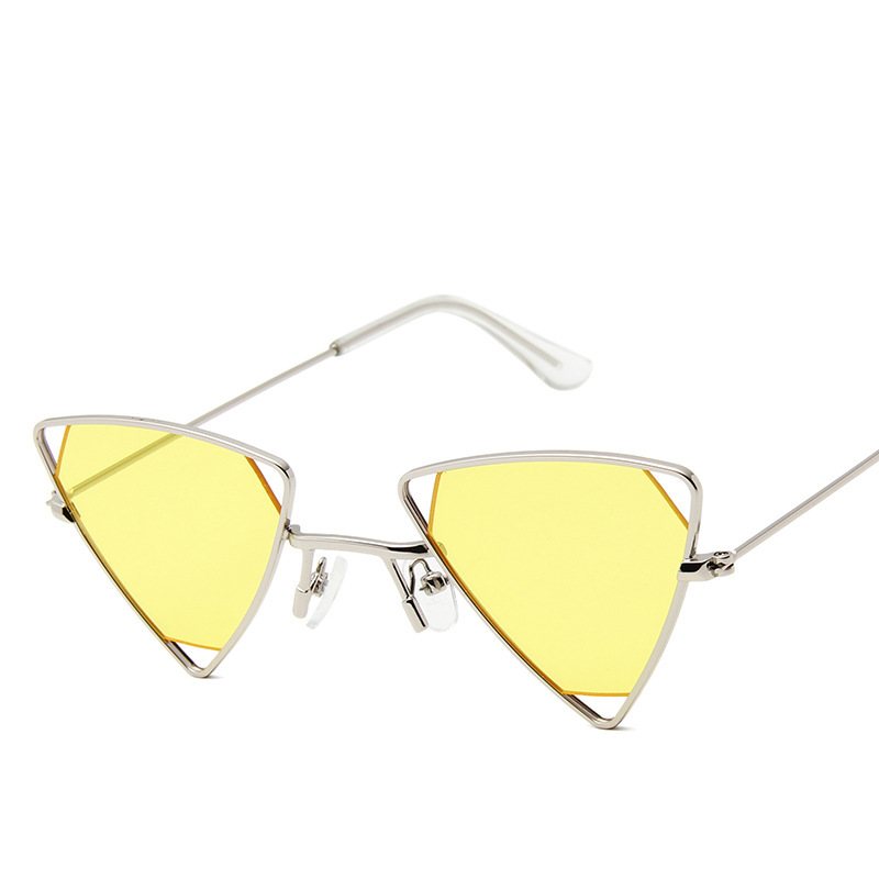 Trendy small frame sunglasses triangle metal sungl... – Vicedeal