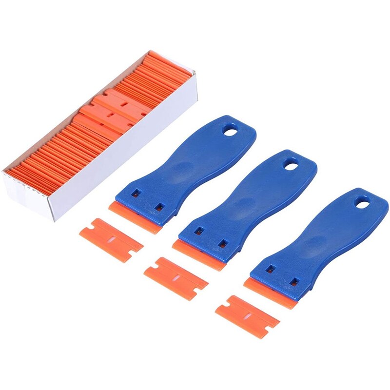 3PCS Plastic Razor Blade Scrapers & 100 PC... – Grandado