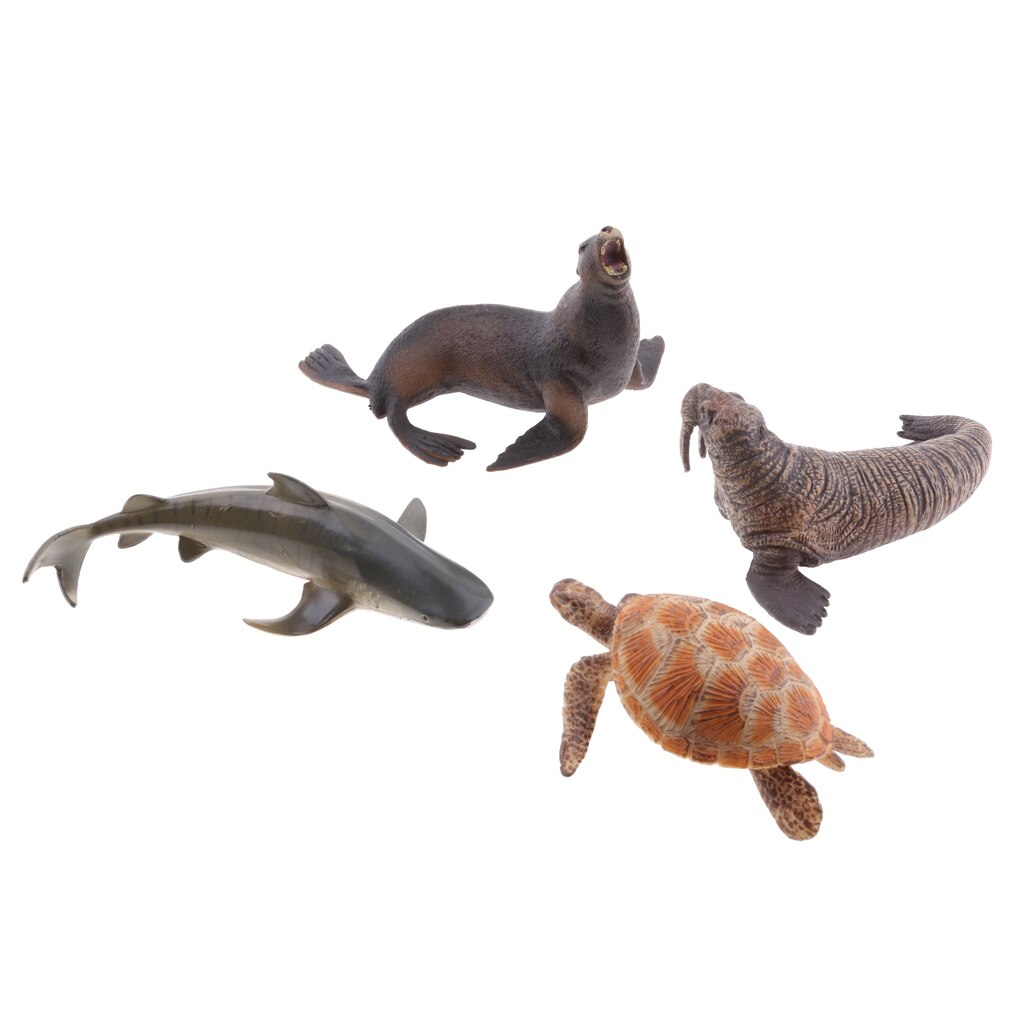 Set of Plastic Marine Animal Model A Figures Model... – Vicedeal