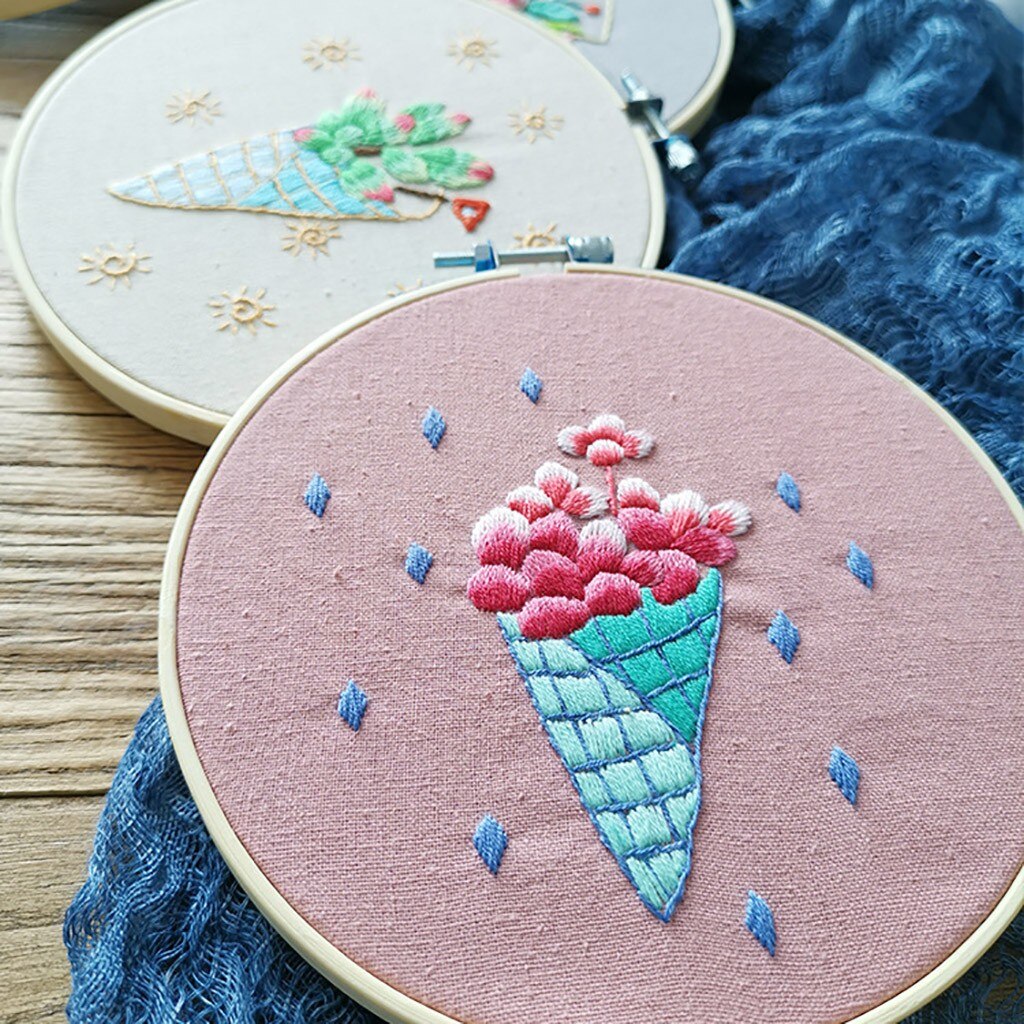 Flower Pattern Embroidery DIY Stamped Cross Stitch... – Grandado