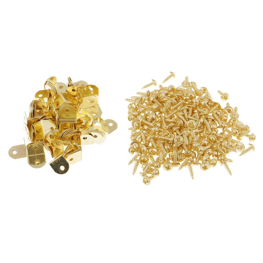100 Pcs Mini Metal L Shape Picture Frame Braces Br... – Vicedeal