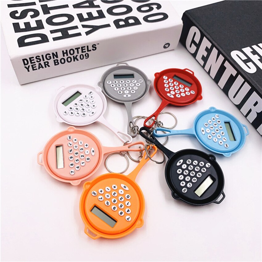 Pan Shape Pocket Calculator Key Ring Small Portabl... – Vicedeal