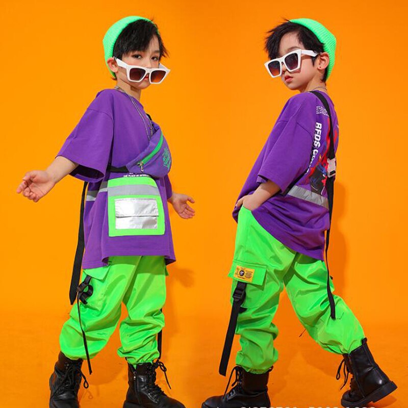 Kids Cool Hip Hop dancing Clothing Outfits Oversiz... – Grandado