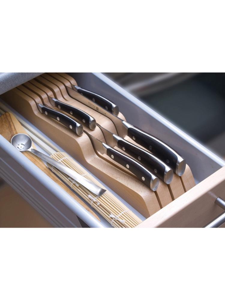 Knife Drawer Kitchen Cutlery Holder Wooden Butcher... – Grandado