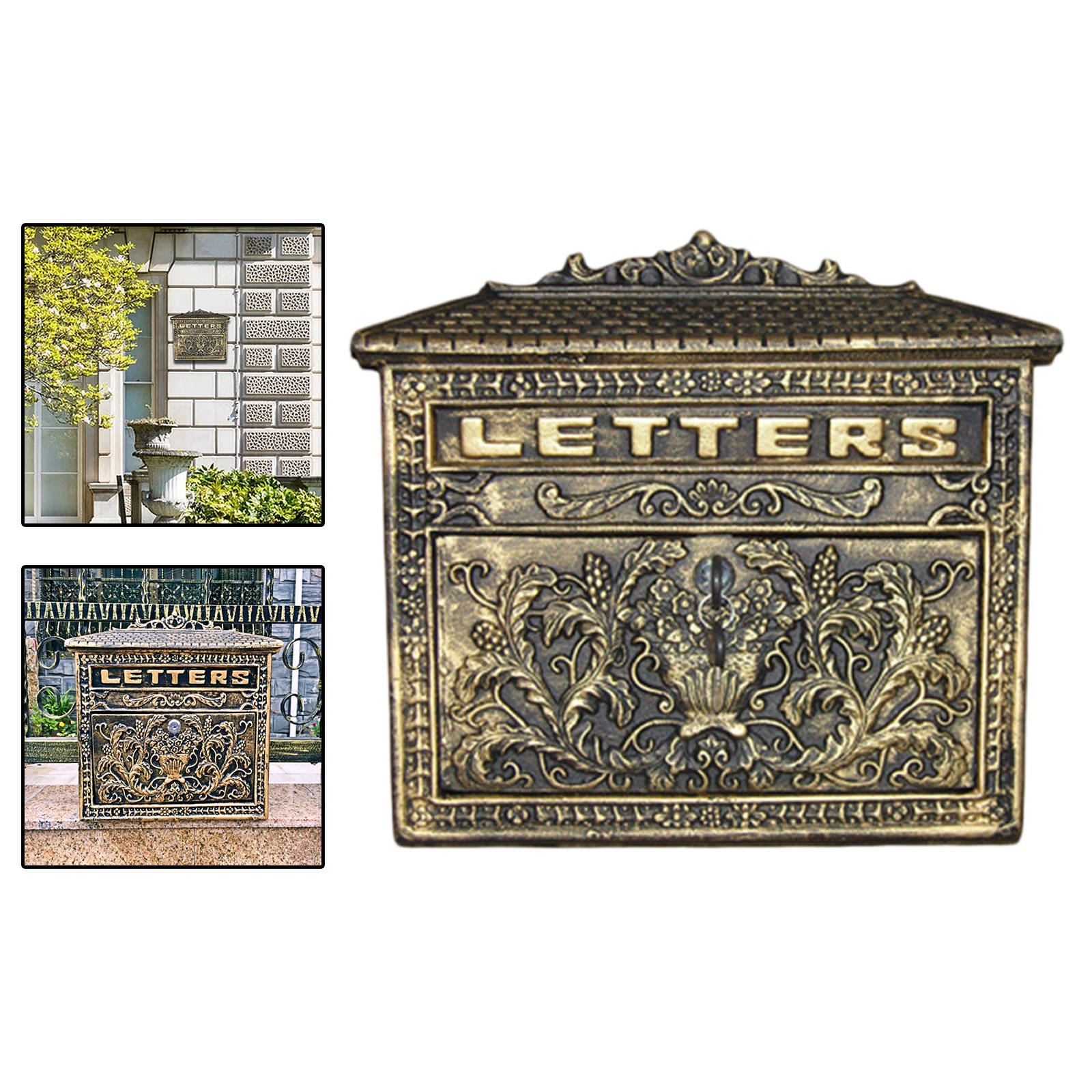 Metal Vintage Style Wall Mounted Letter Post Locka... – Grandado