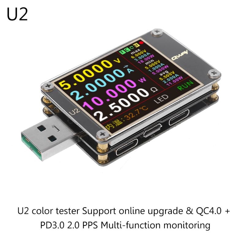 Upgraded WEB-U2 USB Tester QC4.0+ PD3.0 2.0 PPS Qu... – Grandado