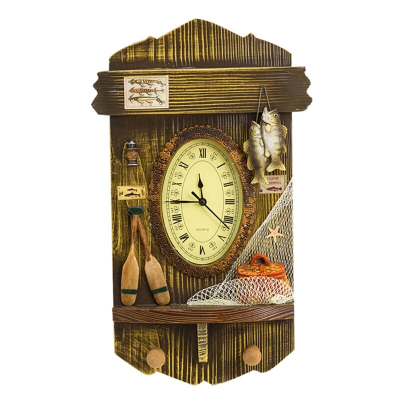 Vintage Wall Clock Rustic Farmhouse Decorative Tim... – Grandado