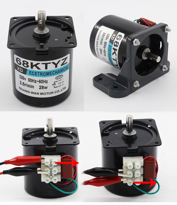 Ac220v motor da engrenagem 2.5/5/10/15/20/30/50/60... – Vicedeal