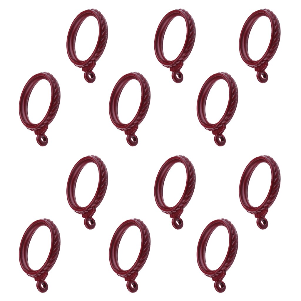 Set of 12Pcs Roman Curtain Ring Hook Valance Tidy ... – Grandado