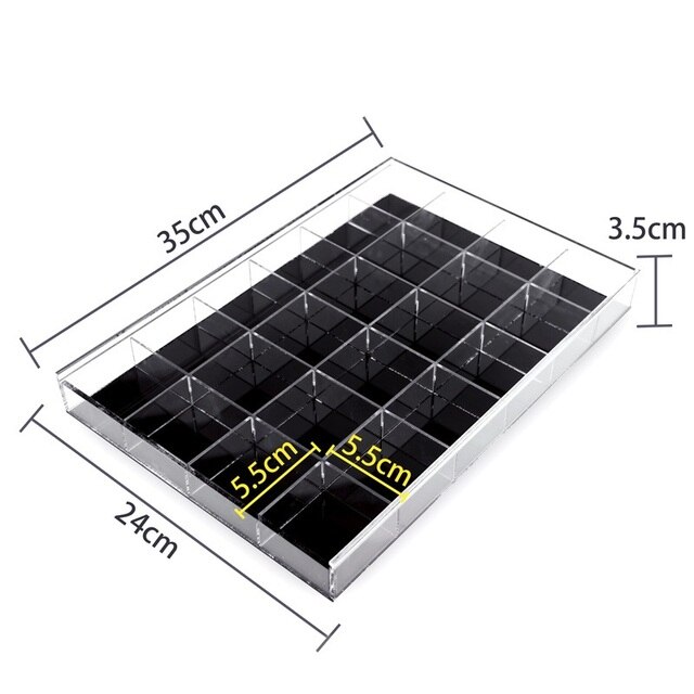 Jewelry Storage Box Grid Plate Transparent Acrylic... – Grandado