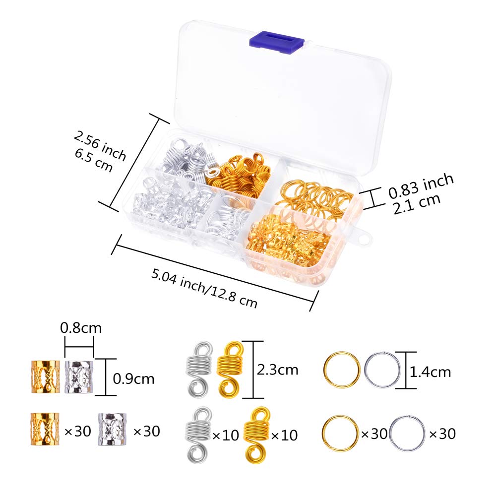 140 stykker dreadlocks perler diy hårflett tilbehø... – Grandado