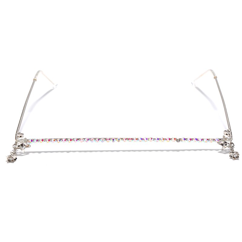 One Piece Rhinestone Eyeglass Frames Diamond Sungl... – Vicedeal