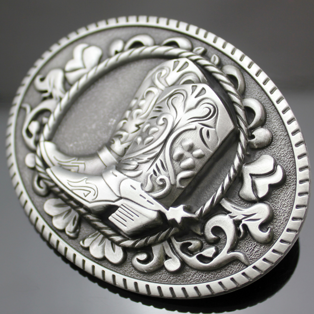 Vintage Silver Belt Buckle Western Cowboy Cowgirl ... – Vicedeal